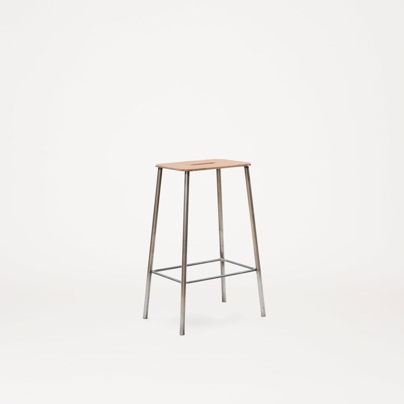 PRE-ORDER |Adam Stool Natural Leather / Raw Steel by FRAMA I Furniture ...