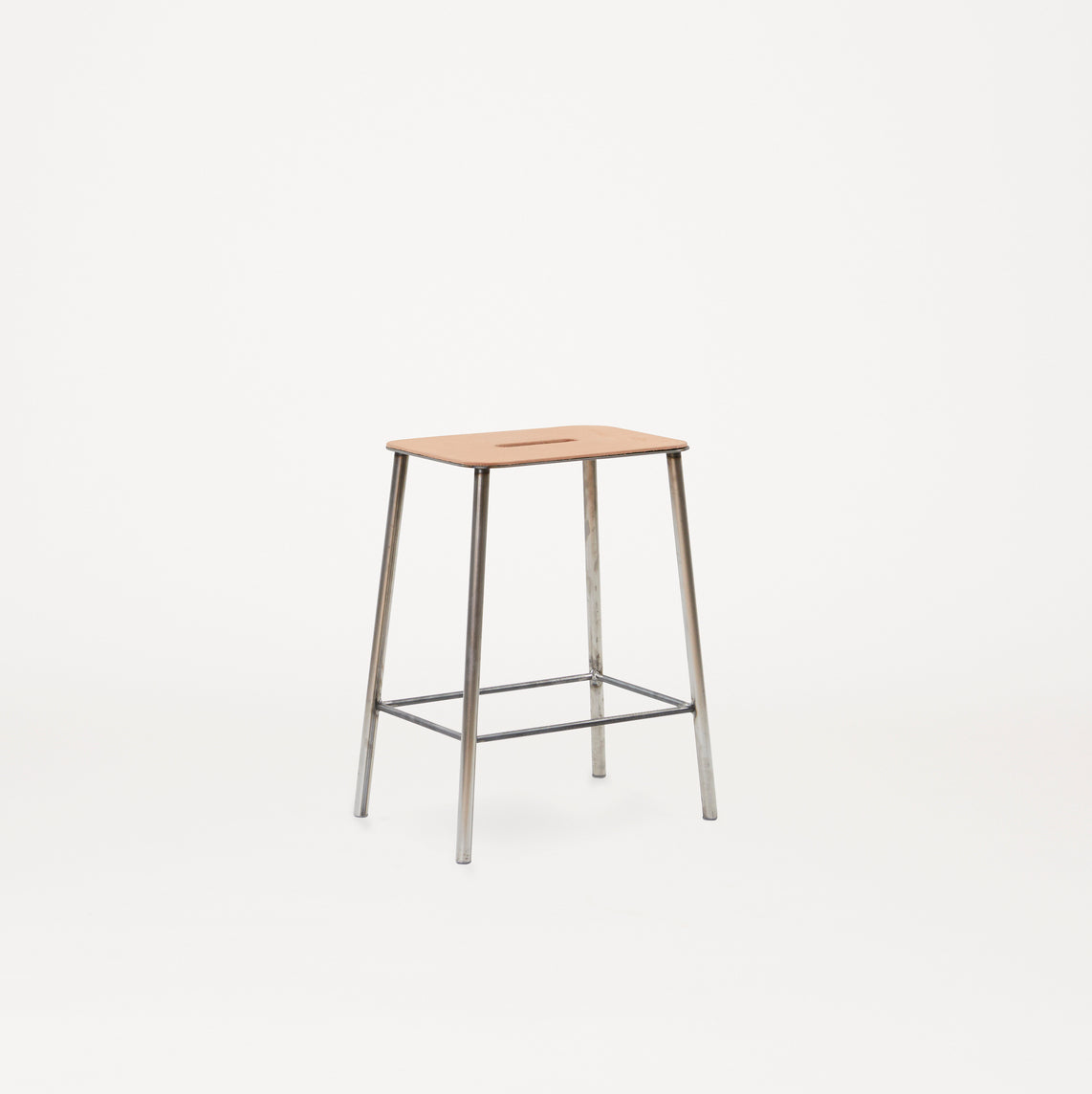PRE-ORDER |Adam Stool Natural Leather / Raw Steel by FRAMA I Furniture ...